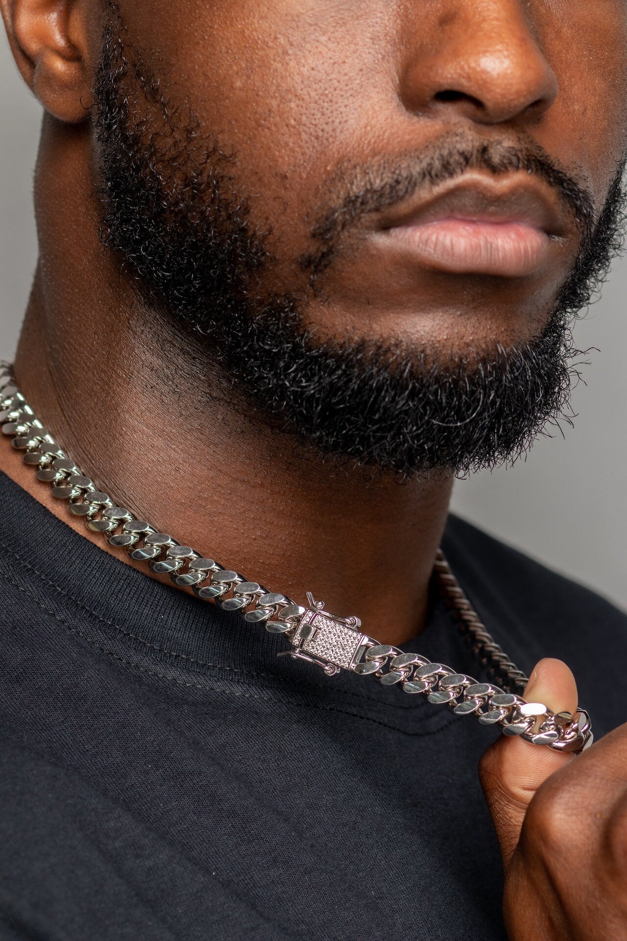 Miami Cuban Moissanite Bock Lock Necklace – Daniel Jeweler